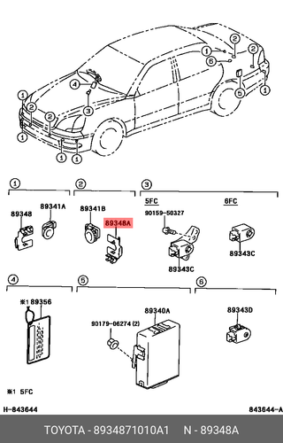OE retainer, ultrasonic sensor, no.1, 8934871010A1 for TOYOTA 89348 ...