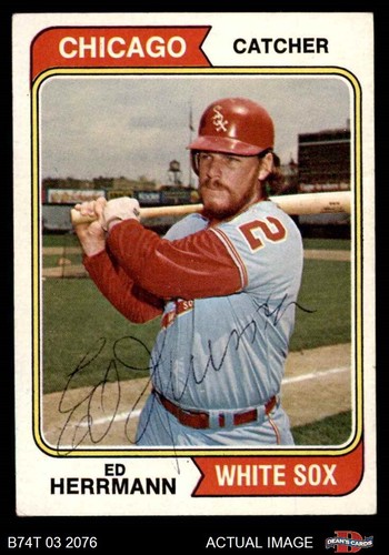 1974 Topps #438 Ed Herrmann White Sox AUTO Signed | eBay