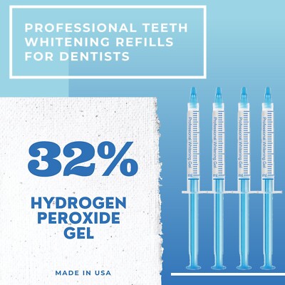 32 PERCENT - TEETH WHITENING GEL IN-OFFICE WHITENING - 10 SYRINGES ...