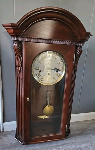 Sligh grandfather Wall clock Works Properly, Chimes Well, Key to adjust ...