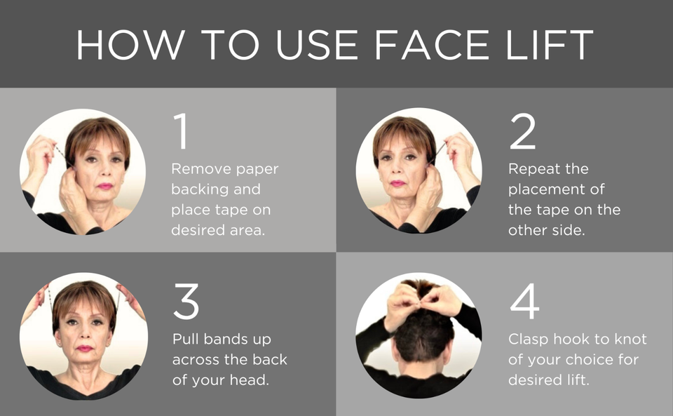 Instant Face Lift and Neck Lift Secret Lift Tapes Refill 40 Piece Set ...