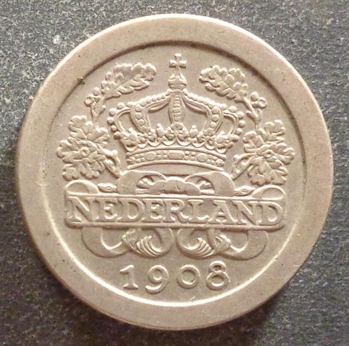 Netherlands, Cu-Ni 5 Cents, 1908, toned | eBay