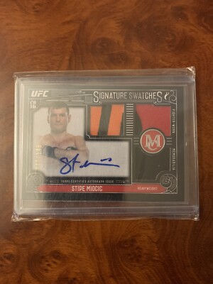 2016 TOPPS UFC MUSEUM STIPE MIOCIC TRIPLE PATCH RELIC AUTO #’d 149 ...