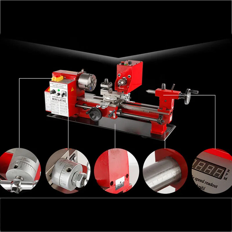 350 Digital Lathe Infinitely Adjustable Speed High-precision Small ...