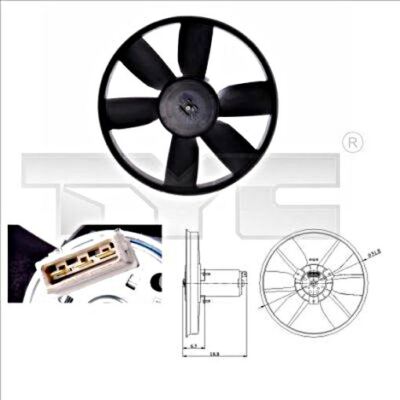TYC Radiator Fan For VW SEAT Caddy II Corrado Flight Golf Mk2 Mk3 B3 ...