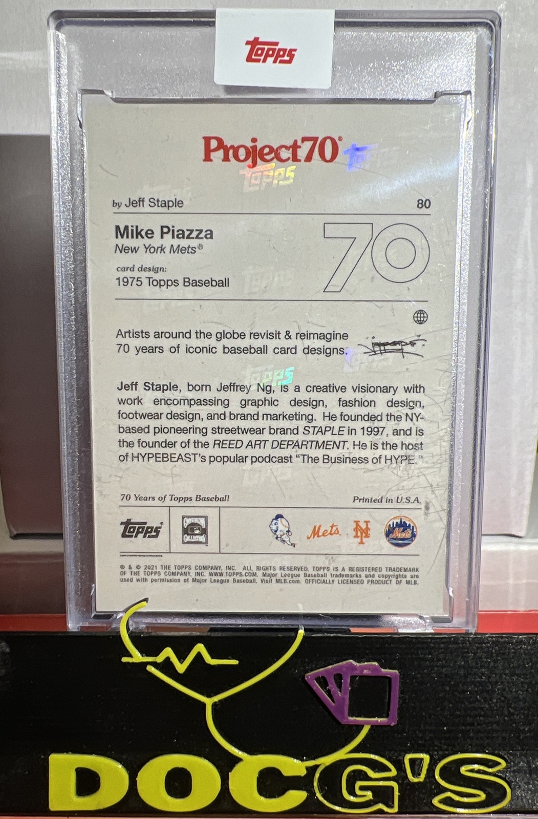 2021 Topps Project 70 1975 Mike Piazza by Jeff Staple 🔥 NY Mets #80 | eBay