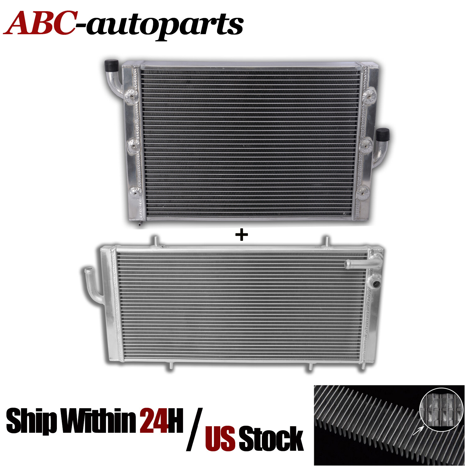 PRIMARY+Auxiliary Aluminum Radiators For 2017-2020 Polaris RZR XP XP4 ...