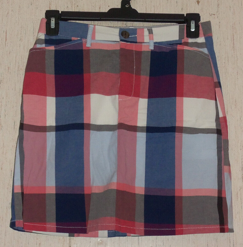 EXCELLENT WOMENS Croft & Barrow STRETCH PLAID SKORT SIZE 4 | eBay
