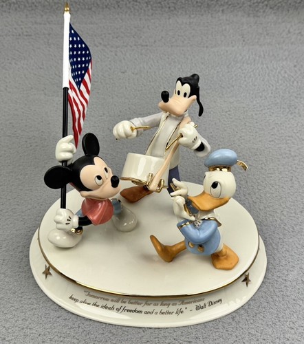 Lenox Disney Spirit Of America Figurine Mickey Goofy Donald Duck ...