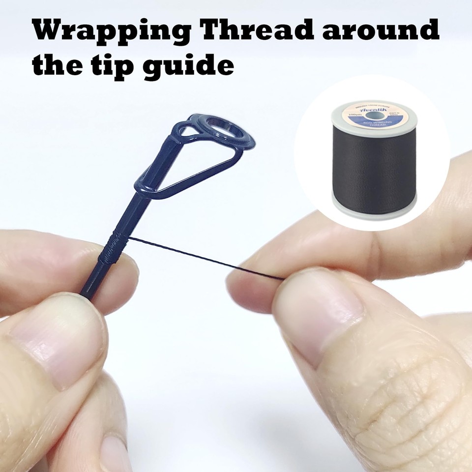 Fishing Rod Repair Kit Complete Supplies with Epoxy Glue Wrapping ...