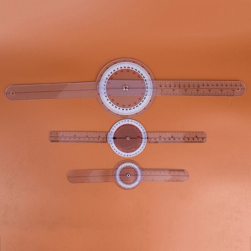 3X/set 6/8/12inch 360 degree protractor angle medical ruler spinal ...