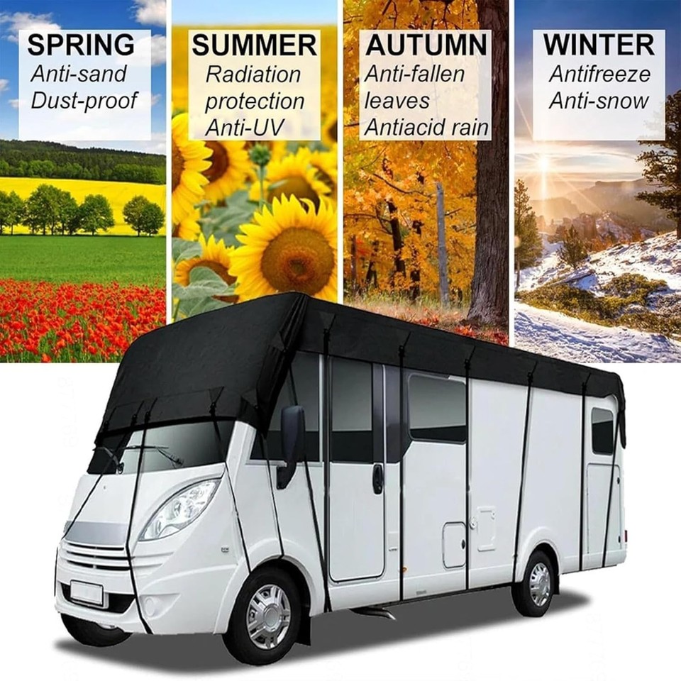 RV Camper Cover 210D Oxford Cloth Waterproof Windproof UV Protection 8 ...