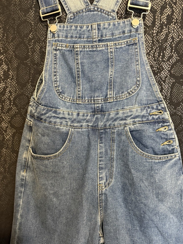 Cider Denim Bib Overalls Wide Leg Jumpsuit Women's Size XS Light Wash ...