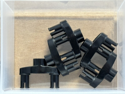 LEGO Parts - Black Technic Pin Connector 3L Pins Center Hole - No 15461 ...