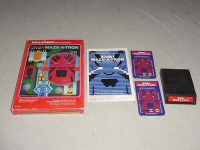 INTELLIVISION TRON MAZE A TRON GAME W BOX & MANUAL OVERLAYS MATTEL ...