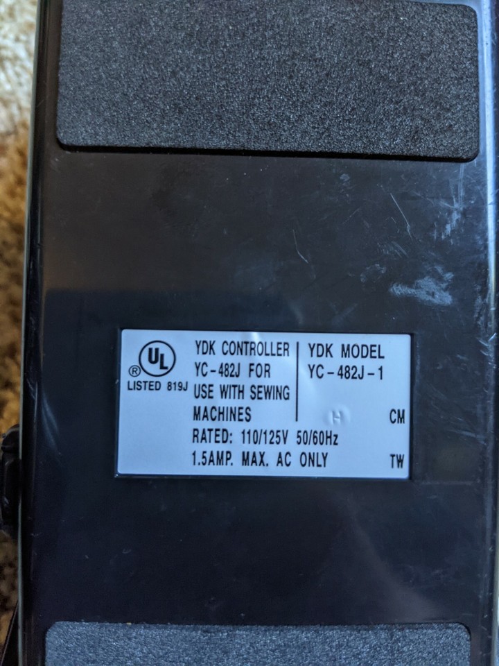 YDK Electronic YC-482J-1 Replacement Sewing Machine Foot Pedal ...