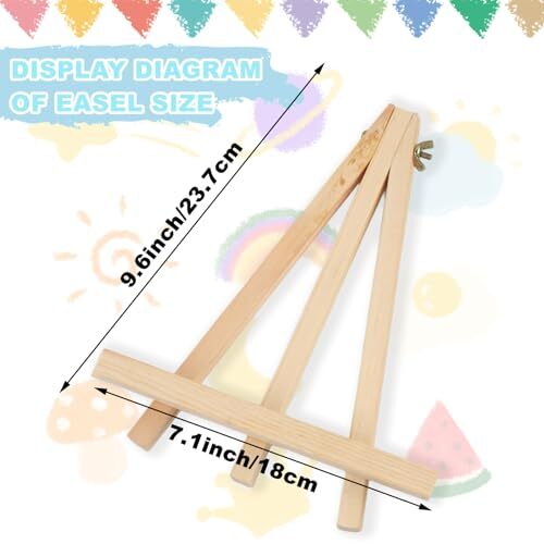 4PCS 9 Inch Wood Easels Tripod Painting Party Easel Kids Student ...