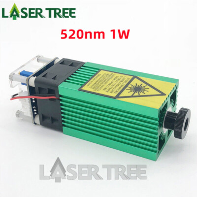 LASER TREE 520nm 1W Green Engraving Laser Module High Power Laser Head ...