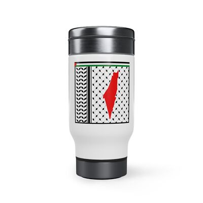 Palestinian Arab Keffiyeh Stainless Steel Mug Coffee Ramadan Scarf ...