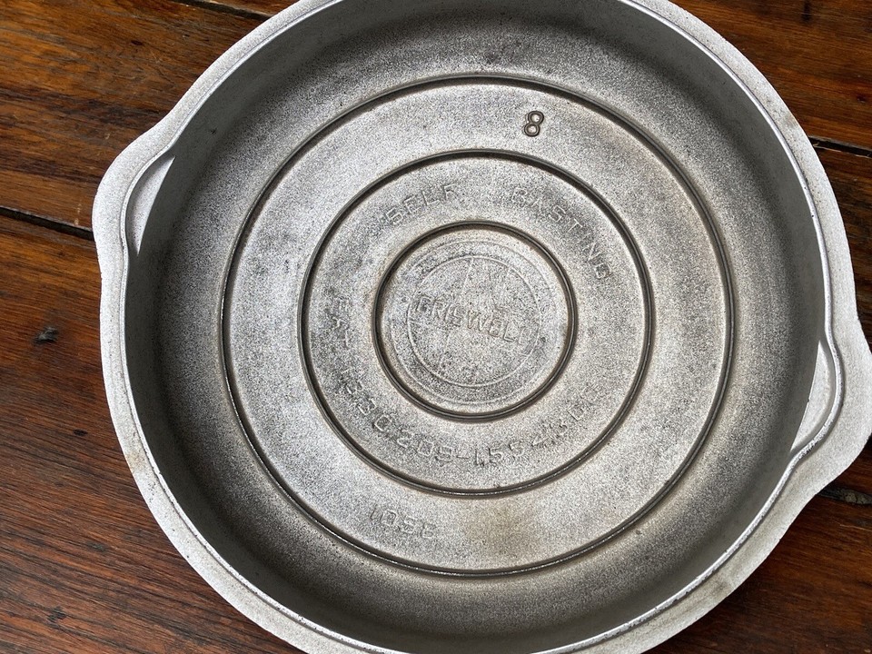 Griswold Cast Iron #8 Button Logo Skillet Lid with Chrome Finish | eBay