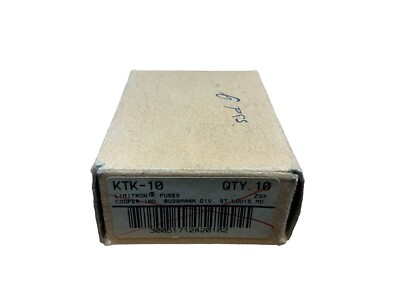 10 Bussmann KTK-R-10 KTKR-10 600VAC Fuses | eBay