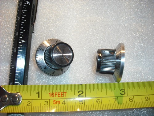 Small Silver numbered amp Smaller number amplifier control knob dial ...