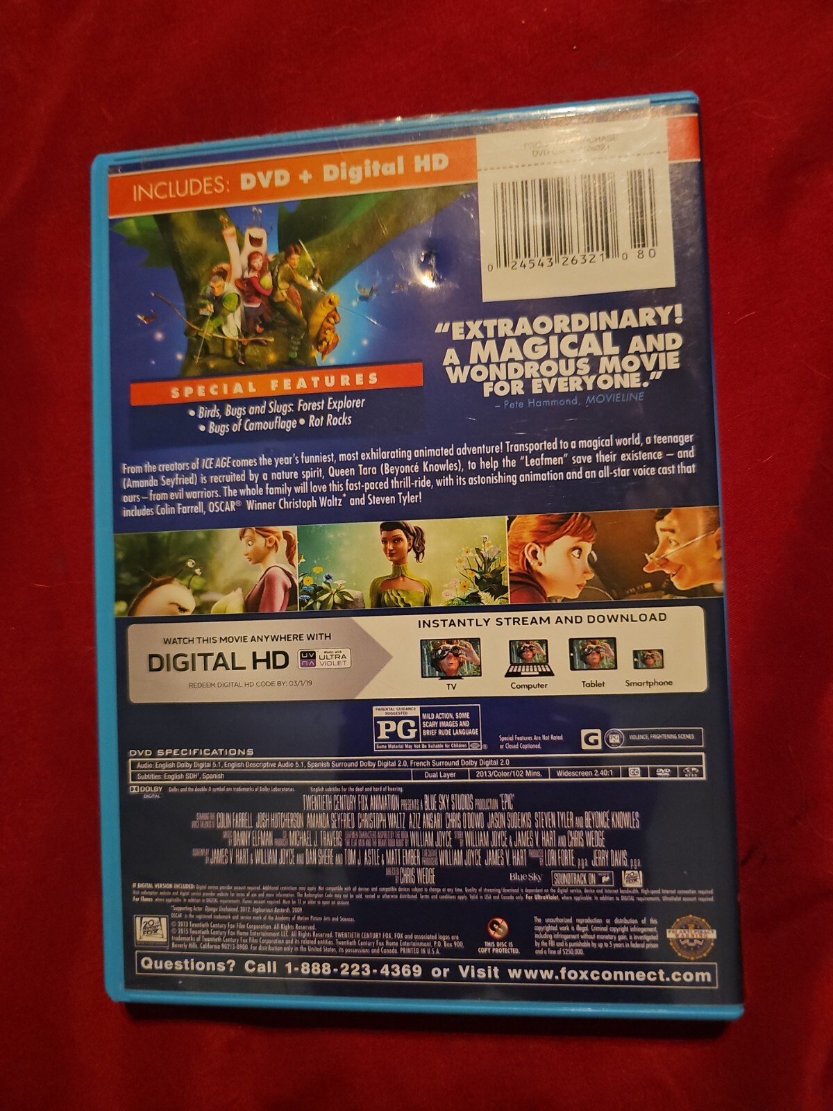 Epic DVD Blue Sky Studios 2012 24543462040 | eBay