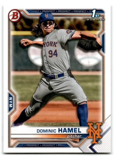 2021 Bowman Draft Dominic Hamel New York Mets #BD-60 | eBay