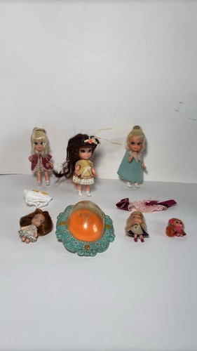 1967 RARE Mattel Liddle Kiddles Lot Tiny Sheila Shirley Dolls 60s Lucky ...