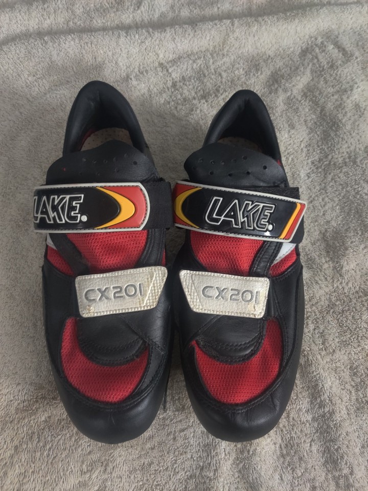 Lake CX201 Cycling Shoes US 10 - EU 44 Black/Red 6029 | eBay