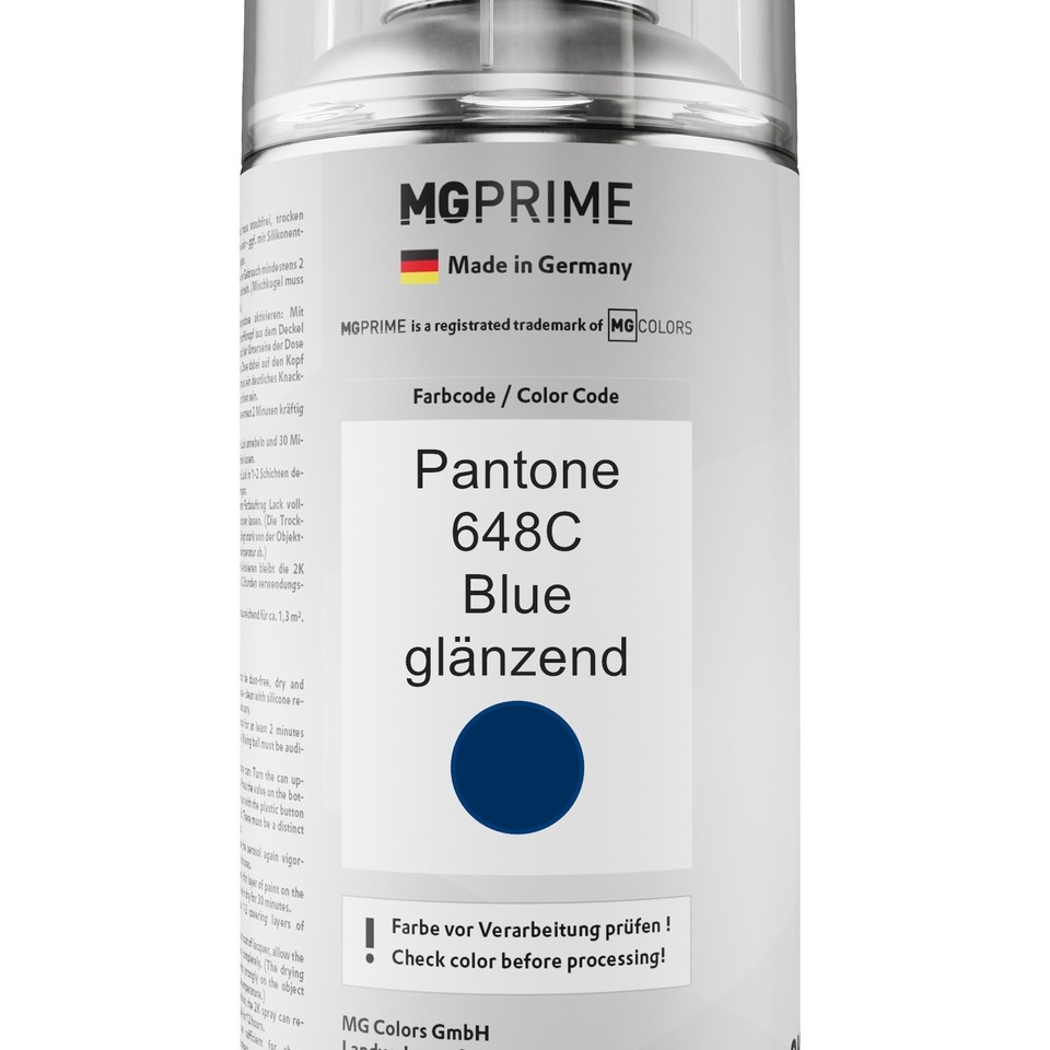 Pantone 648C Blue glänzend 2K Acryl Spraydose Sprühdose 400 ml ...