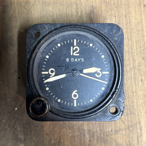 WWII USAAF Army Air Corps Waltham AN 5743-L2 8 Day Aircraft Clock | eBay