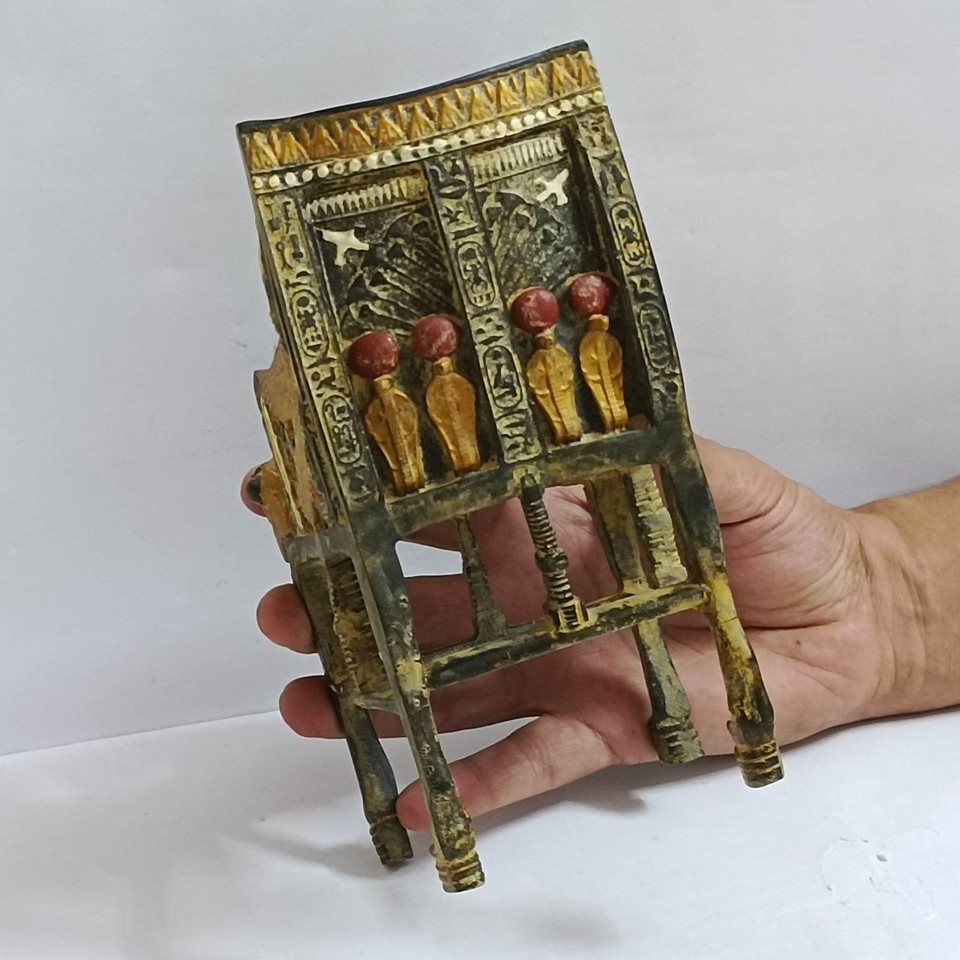 Vintage Egyptian Chair – Ancient Style Throne Replica, Pharaoh Scene ...