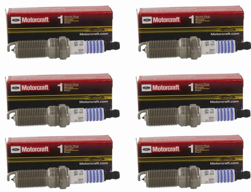 6 Spark Plugs Genuine FORD MOTORCRAFT SP520A OEM CYFS12F5 Platinum 3.5 ...