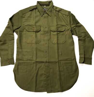 WWII US ARMY INFANTRY OFFICER M1937 M37 COMBAT FIELD WOOL SHIRT-SIZE 5 ...