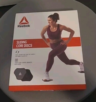 Reebok Core Sliding Discs - Dual Sided Workout Sliders for Carpet ...