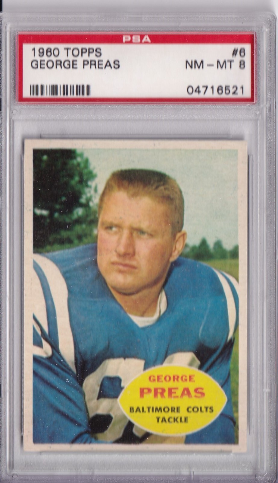 1960 Topps #6 George Preas RC PSA 8 NM-MT | eBay