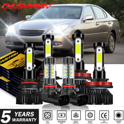 For Lexus ES330 2005-2006 6x 9005 H11 9006 LED Combo Headlight & Fog ...