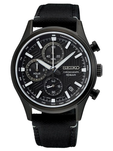 Seiko Men's Watch Chronograph Black Chrono SSB421P1 | eBay
