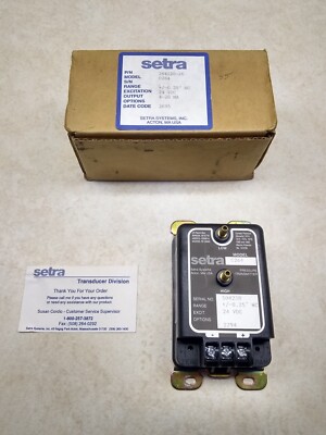 New In Box Setra Systems Inc. # 264120-16 Pressure Transducer Model ...