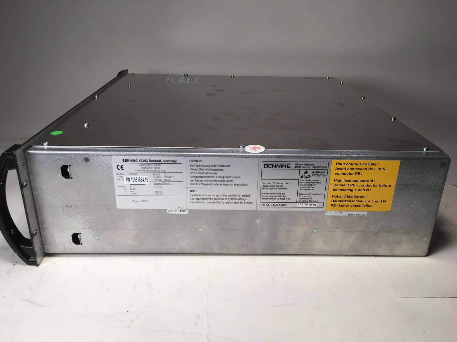 Benning Tebechop 13500 SE 48V 250A Rectifier Module D480G48/250 ...