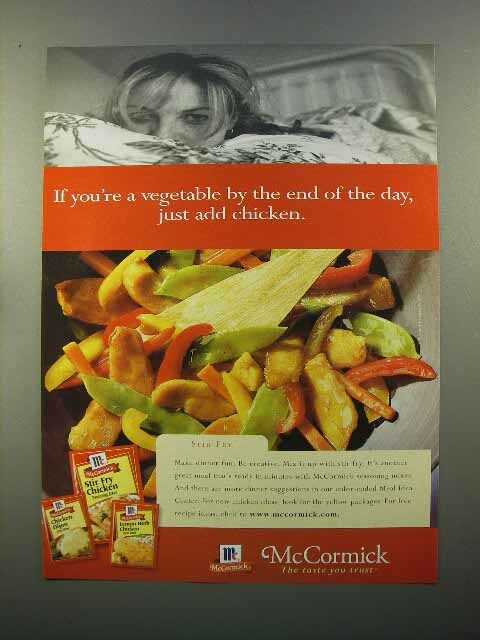 1999 McCormick Spices Ad - Just Add Chicken | eBay