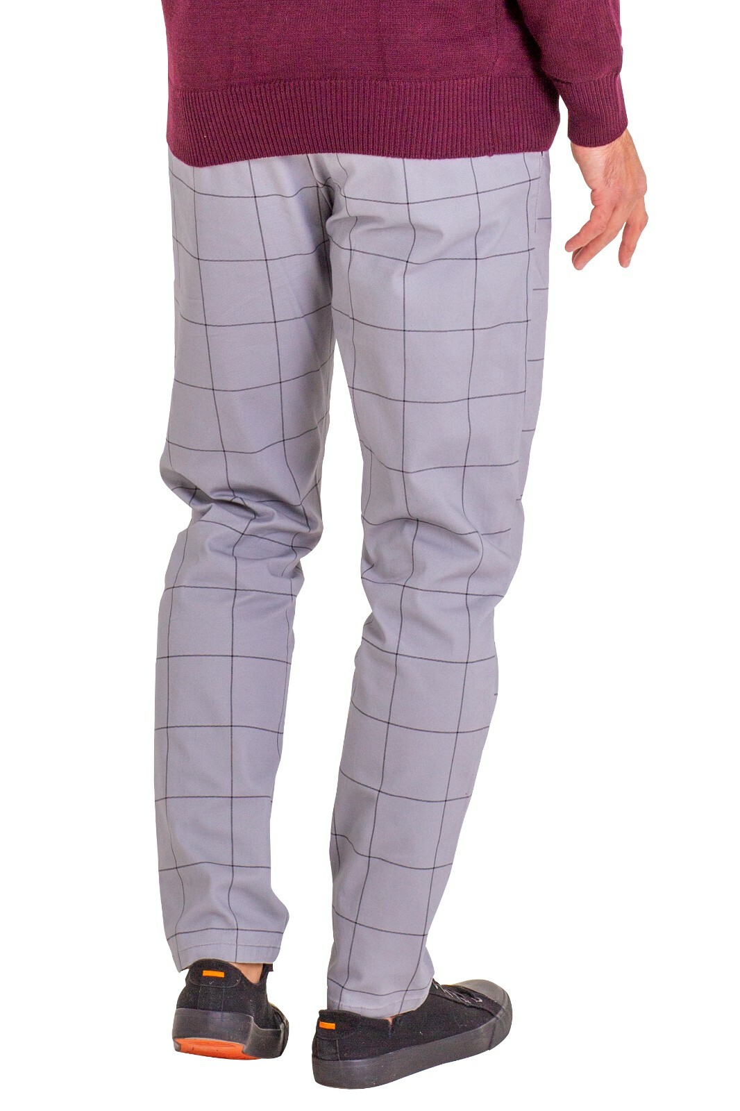 Formal Check Trouser For Mens Slim-Fit Casual Cotton Stretch Business ...