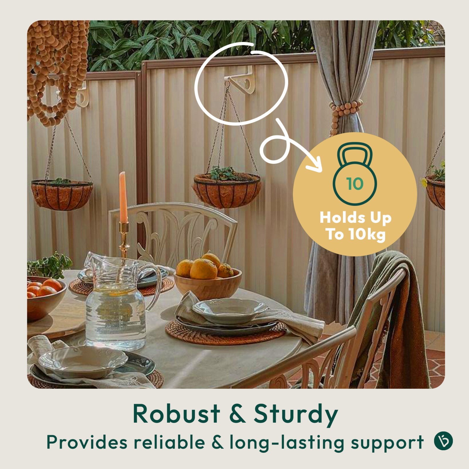 Andihooks Colorbond Fence Garden Hooks for Hanging Pot Basket ...