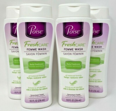 4 Poise Fresh Care Femme Wash Daily Freshness Feminine 8 Oz PH Balanced ...
