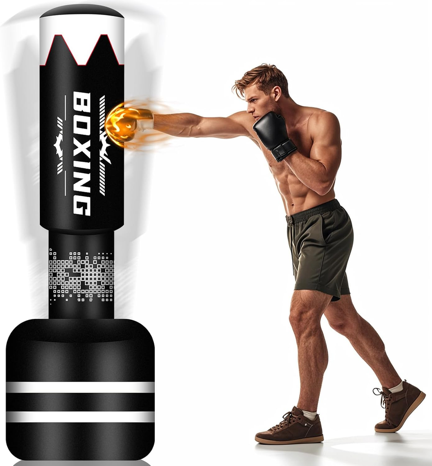 Heavy Punching Bag Boxing Free Standing Fitness MMA Fitness Training ...