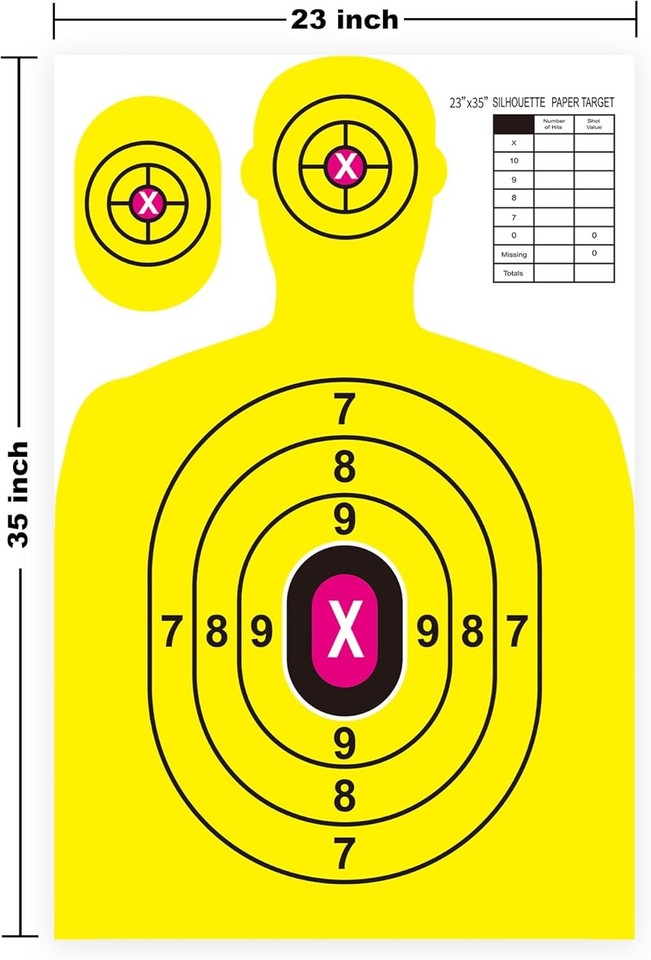 Paper Shooting Targets for Range Bulk 23"×35" Silhouette 12PC ...