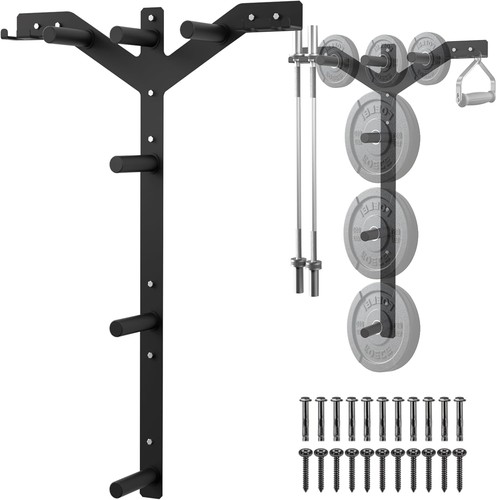 Wall-mounted dumbbell rack with buffer plate,suitable for home gym ...