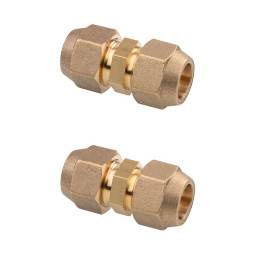 2 Pcs Lengthen AC Copper Pipe 1/4" Extension Connector Copper Fittings ...
