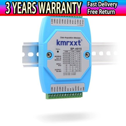 6CH RTD Analog Input Modbus RTU Remote IO Data Acquisition Module 12 ...